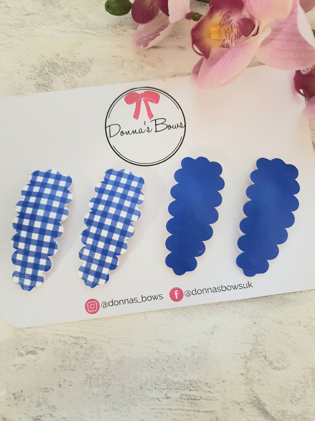 Royal Blue Clips, School Hair Clips, Gingham Clips, Hair Clips, Fringe ...