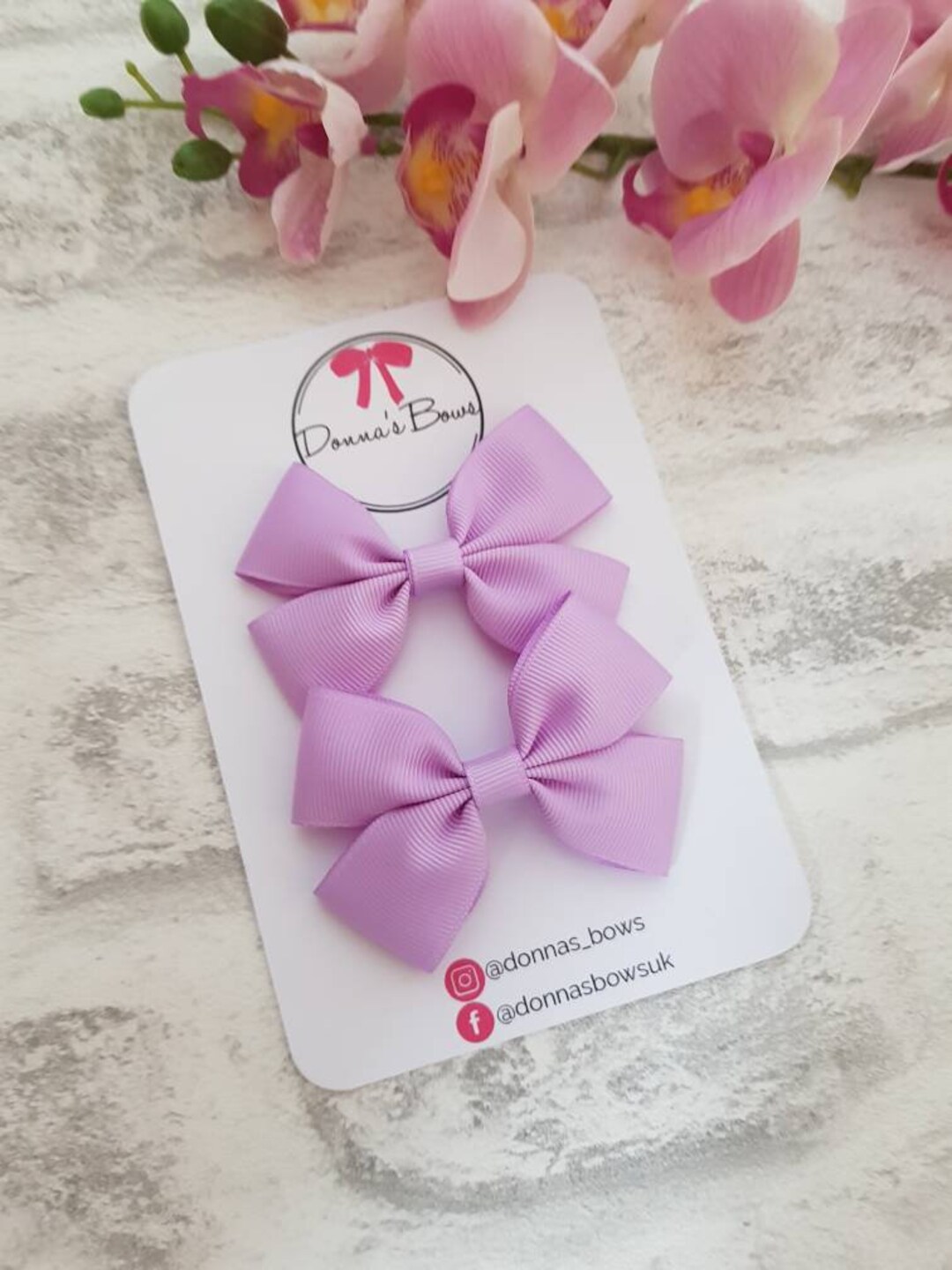 Lilac Ribbon Bows Lilac Pigtail Bows Toddler Hair Bows - Etsy