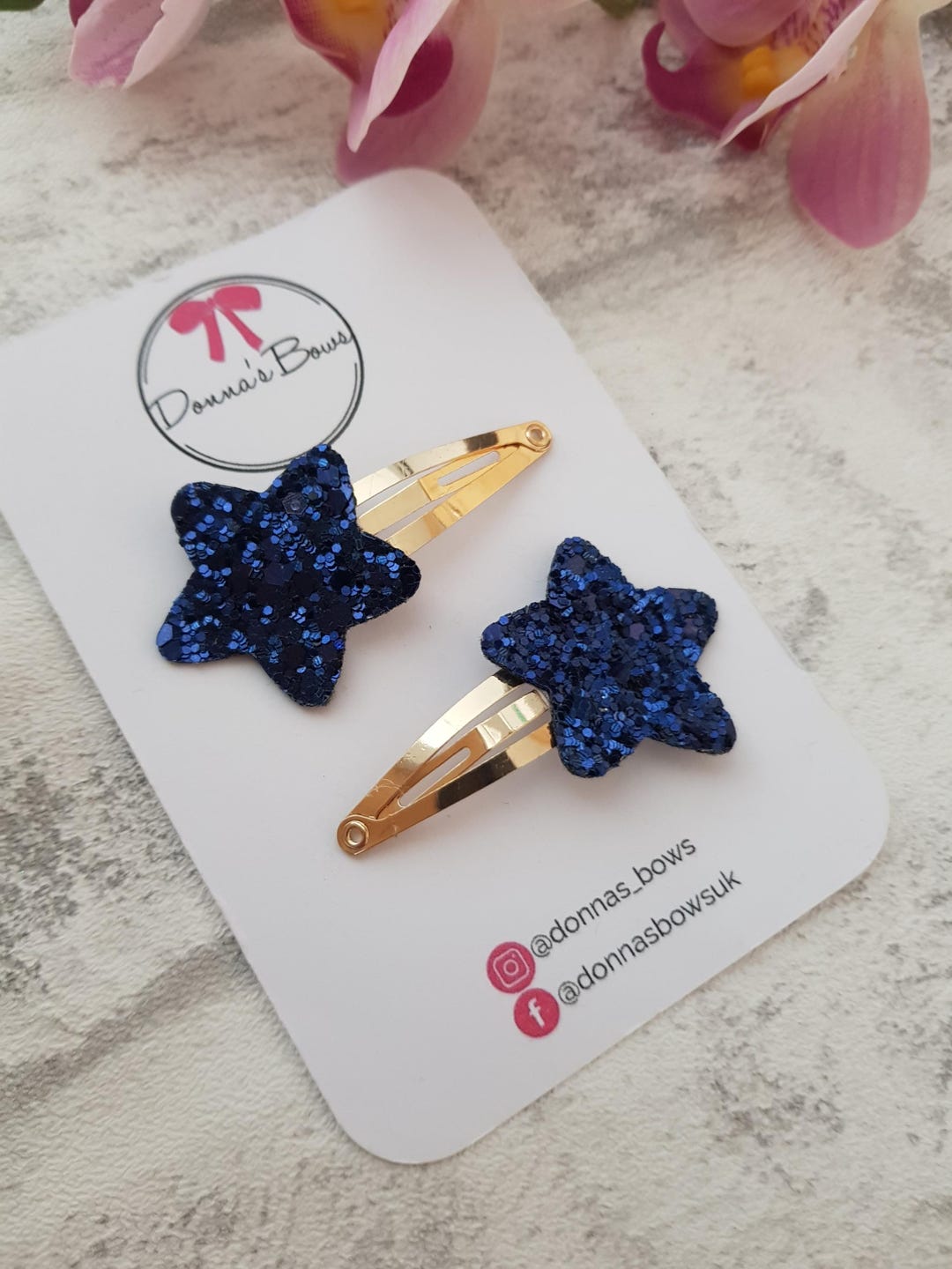 Royal Blue Star Clips, School Hair Slides, Small Hair Clips, Hair ...