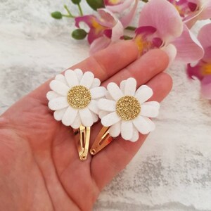 Daisy Hair Clips, Girls Hair Slides, Hair Accessories, Toddler Clips ...