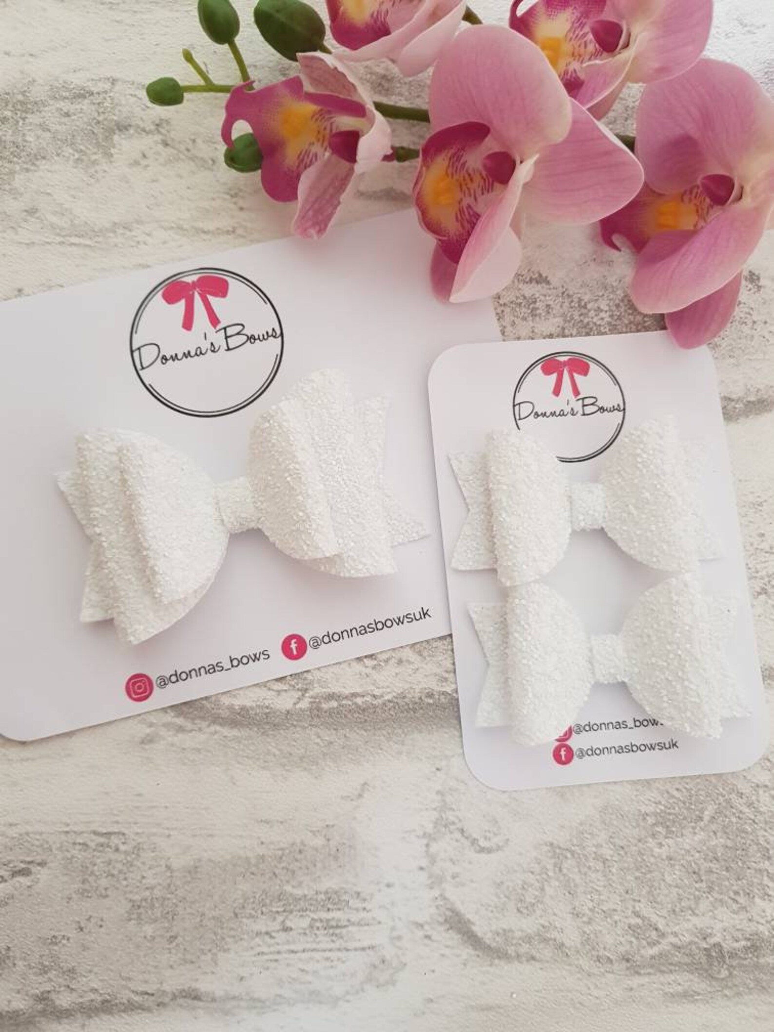 White Glitter Bow Pigtail Bows White Headband Small Bows - Etsy UK