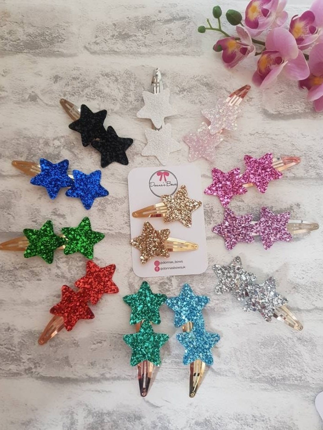 Star Clips, Glitter Slides, Glitter Snap Clips, Fringe Clips, Toddler ...