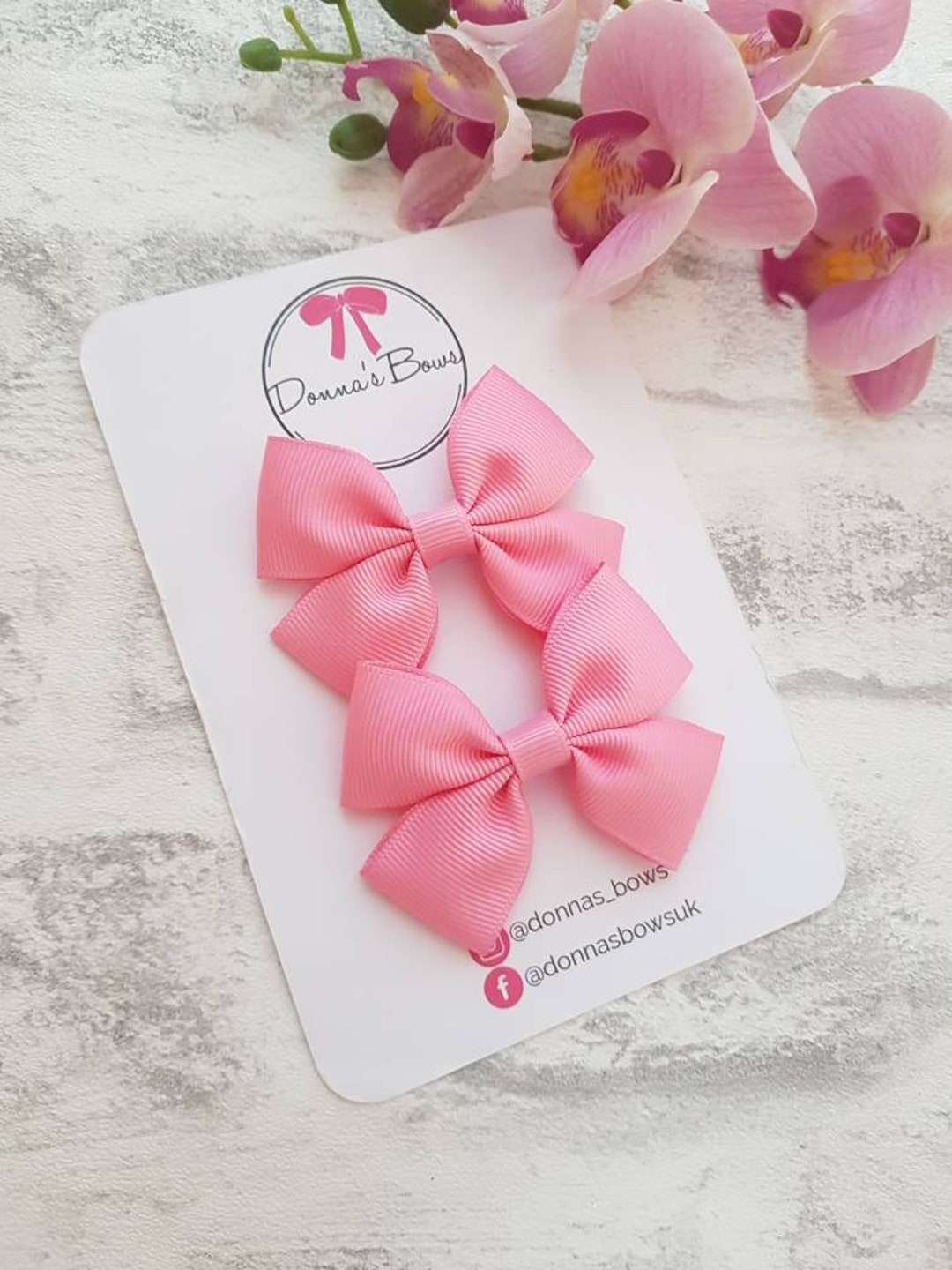 Pink Ribbon Bows, Pink Pigtail Bows, Toddler Hair Bows, Girls Hairbows ...