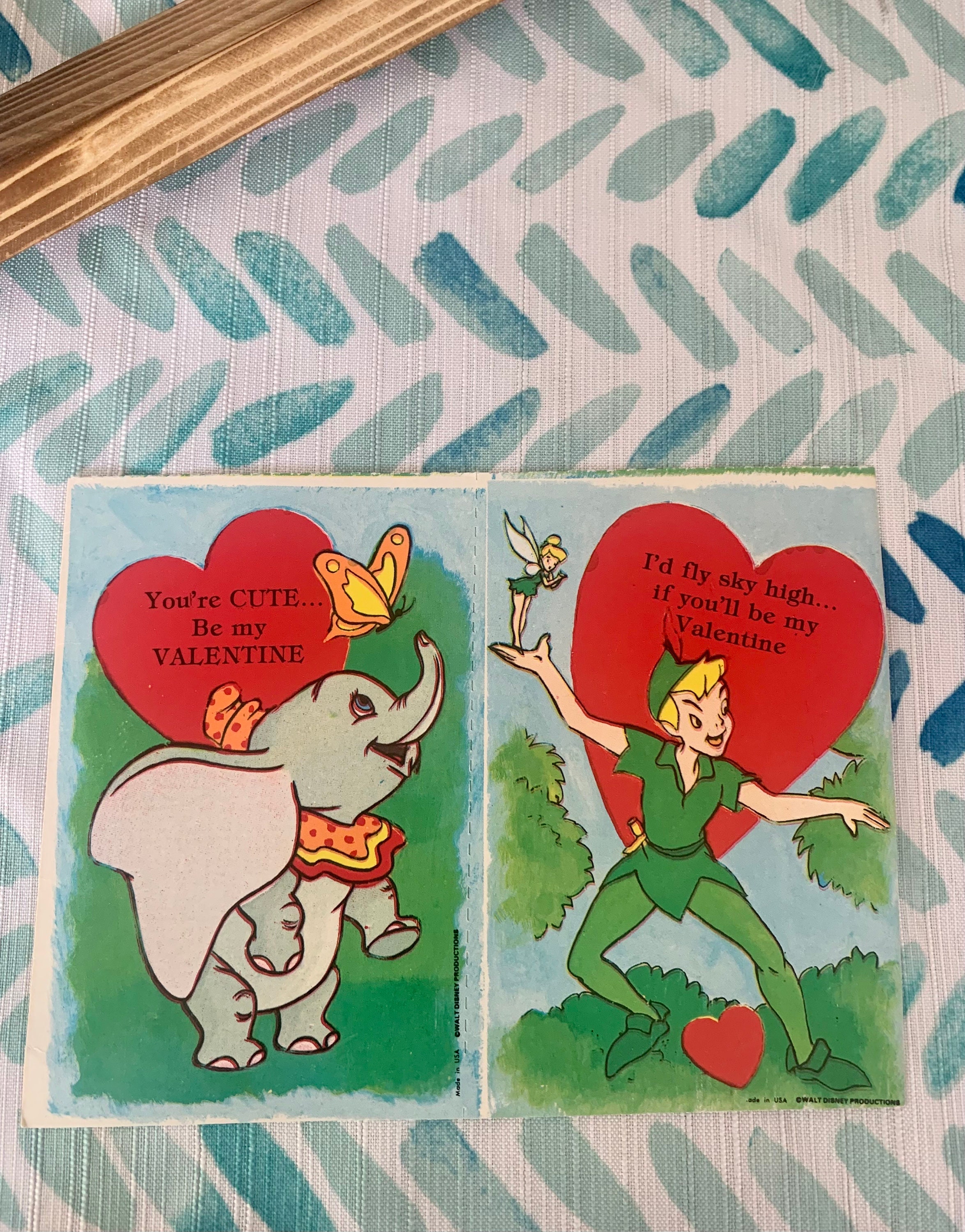 Vintage Walt Disney Valentine's Day Cards Lady and the Tramp Mickey ...