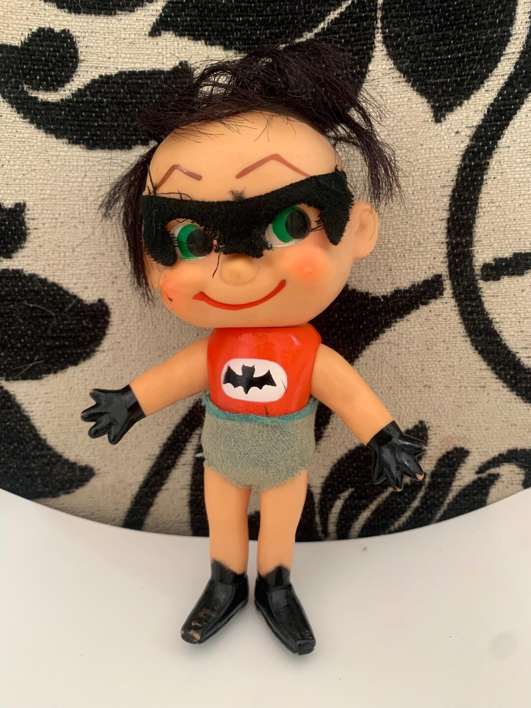 Vintage 1960s Japanese Rubber Bootleg Batman Rubber Hero Doll Made in ...