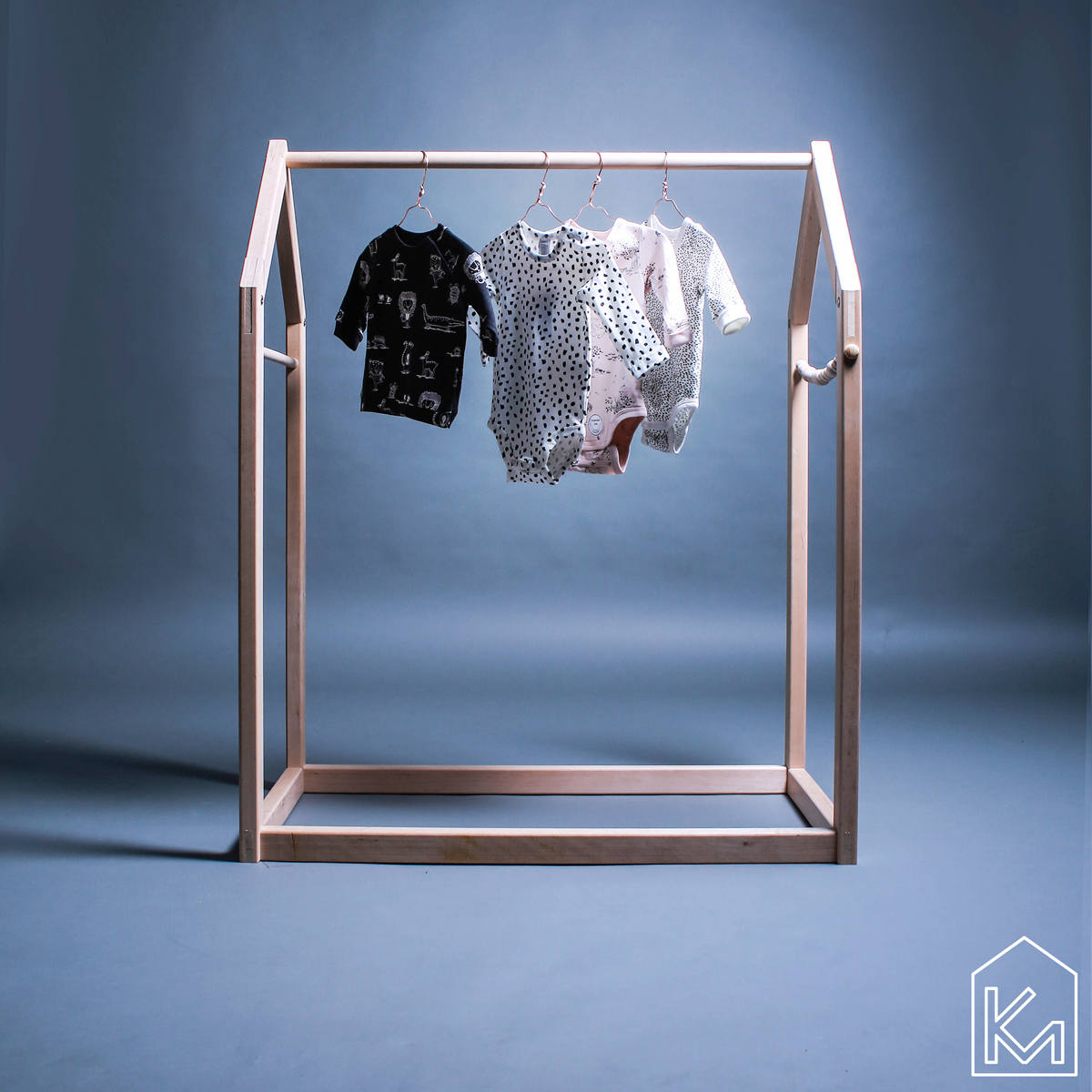 Modern clothing rack with wooden beads Kids room furniture | Etsy