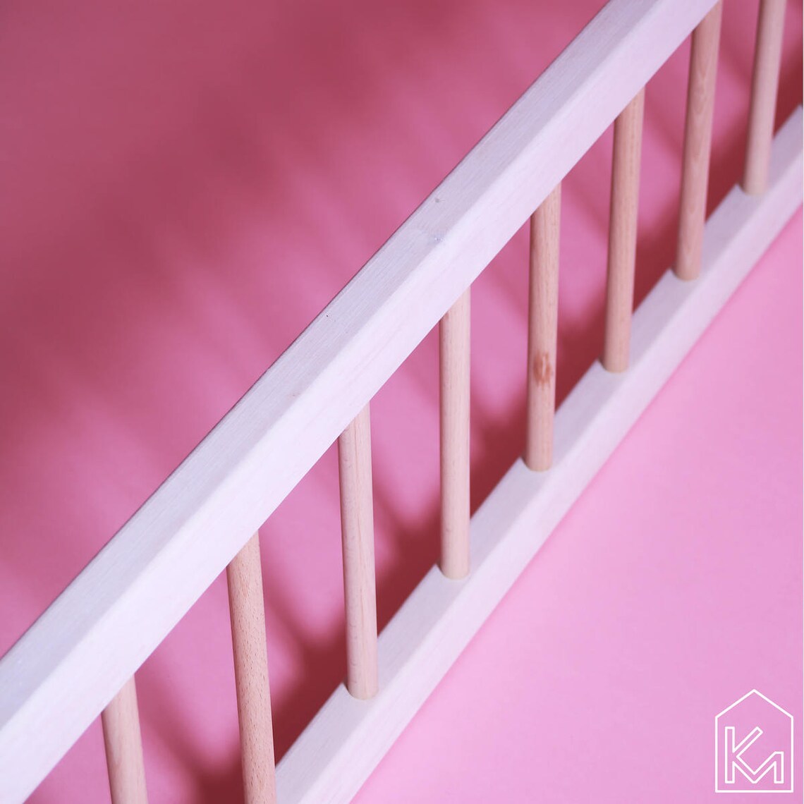 Toddler Bed Frame With Rails and Doors Wooden House Bed - Etsy