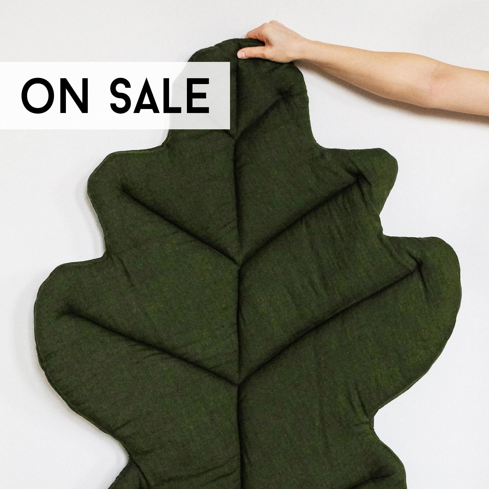 Leaf Rug or Play Mat From Natural Linen Fabric in OAK TREE - Etsy