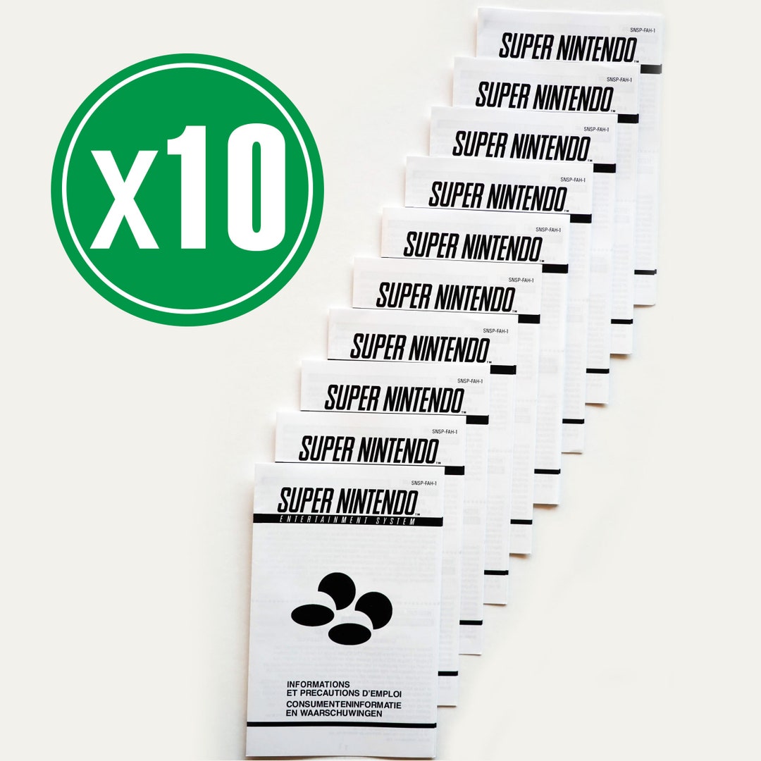 Livret D'instructions Super Nintendo SNES - Etsy