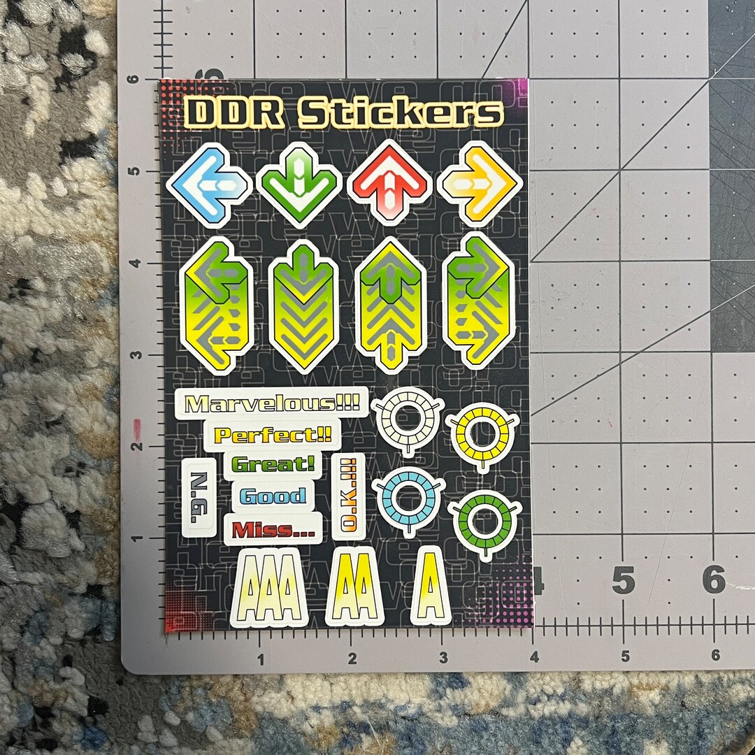 DDR Sticker Sheet - Etsy