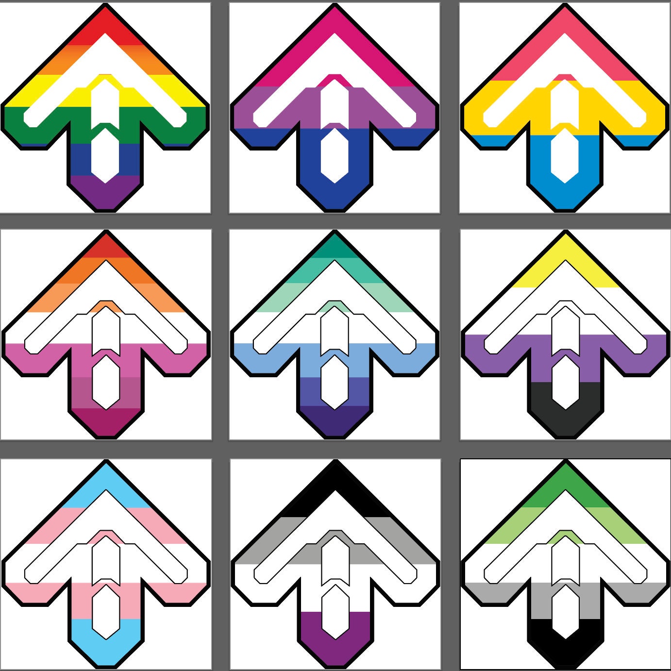 DDR Pride Arrow Stickers - Etsy