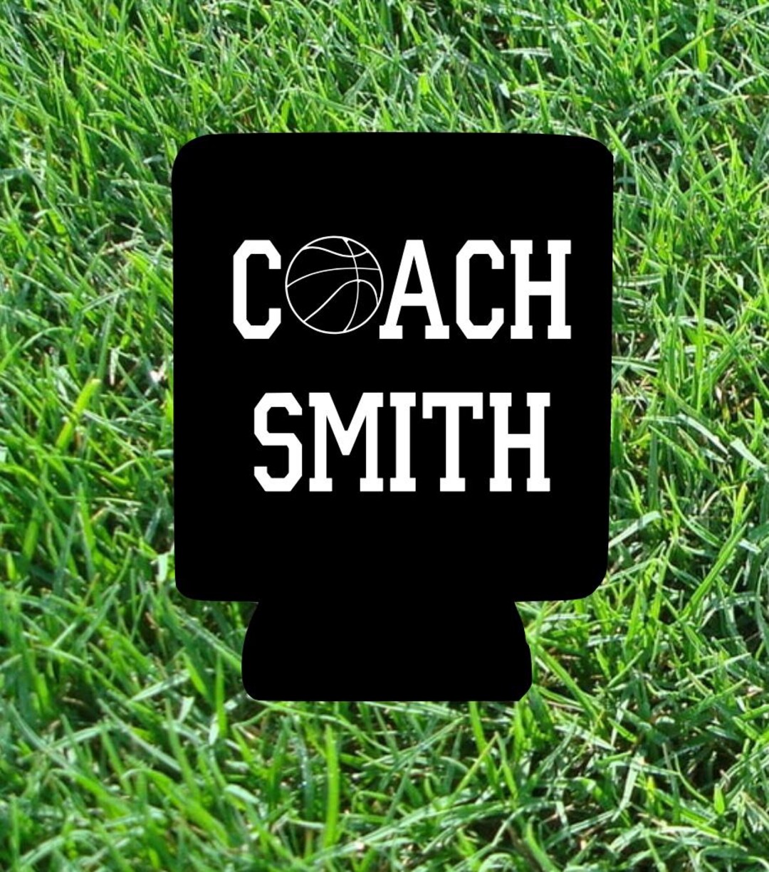 Basketball Coach Custom Color Can Coolers - Coach Gift With ...