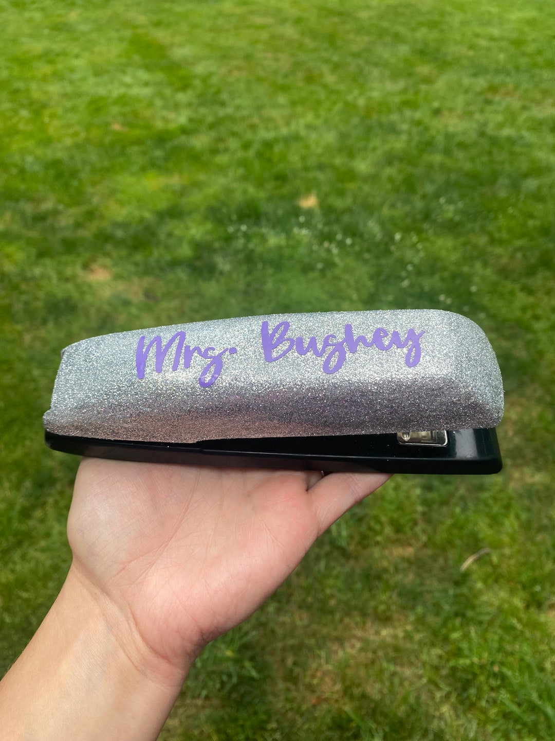 Personalized Glitter Metal Desk Stapler- Last Name- Gift, Present ...