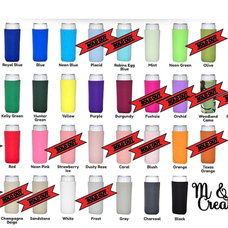 Pink Tall Can Koozies - Etsy