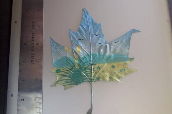 Spray Painted Leaf - Etsy