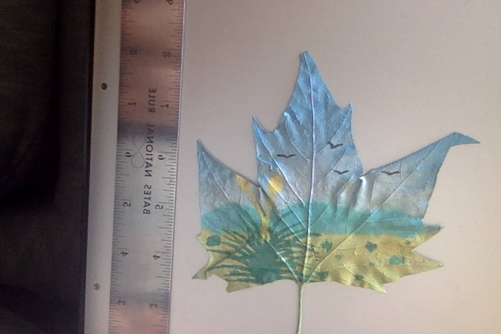 Spray Painted Leaf - Etsy