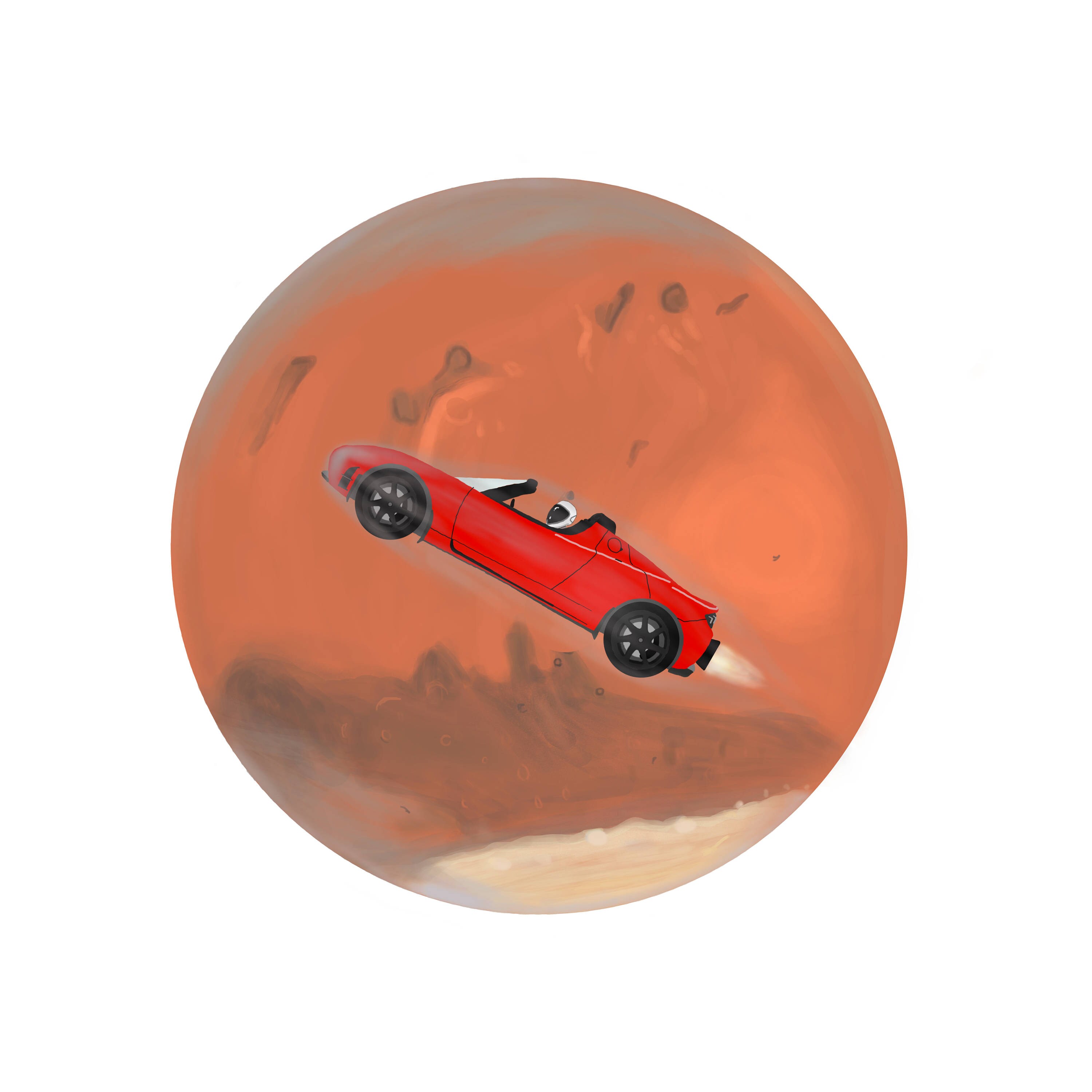 Car in Space T-shirt / Spacex Elon Musk Tesla / T-shirt 5 - Etsy