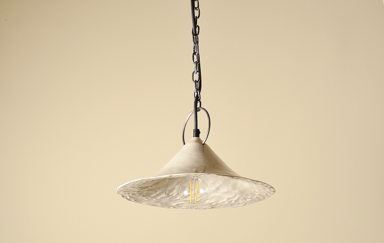 Rustic White Ceramic Pendant Lamp, Gothic Farmhouse Lighting - Etsy