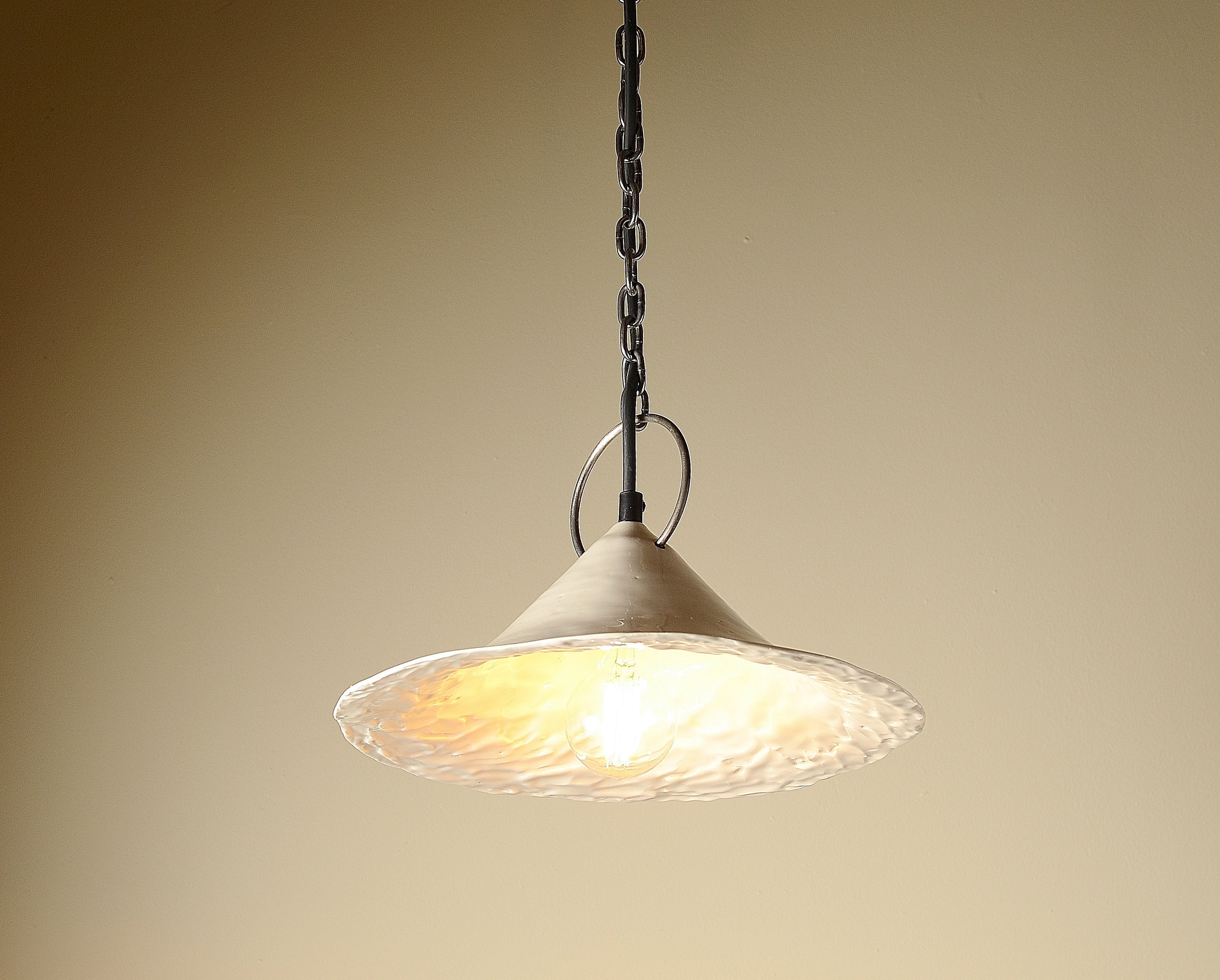 Rustic White Ceramic Pendant Lamp, Gothic Farmhouse Lighting - Etsy