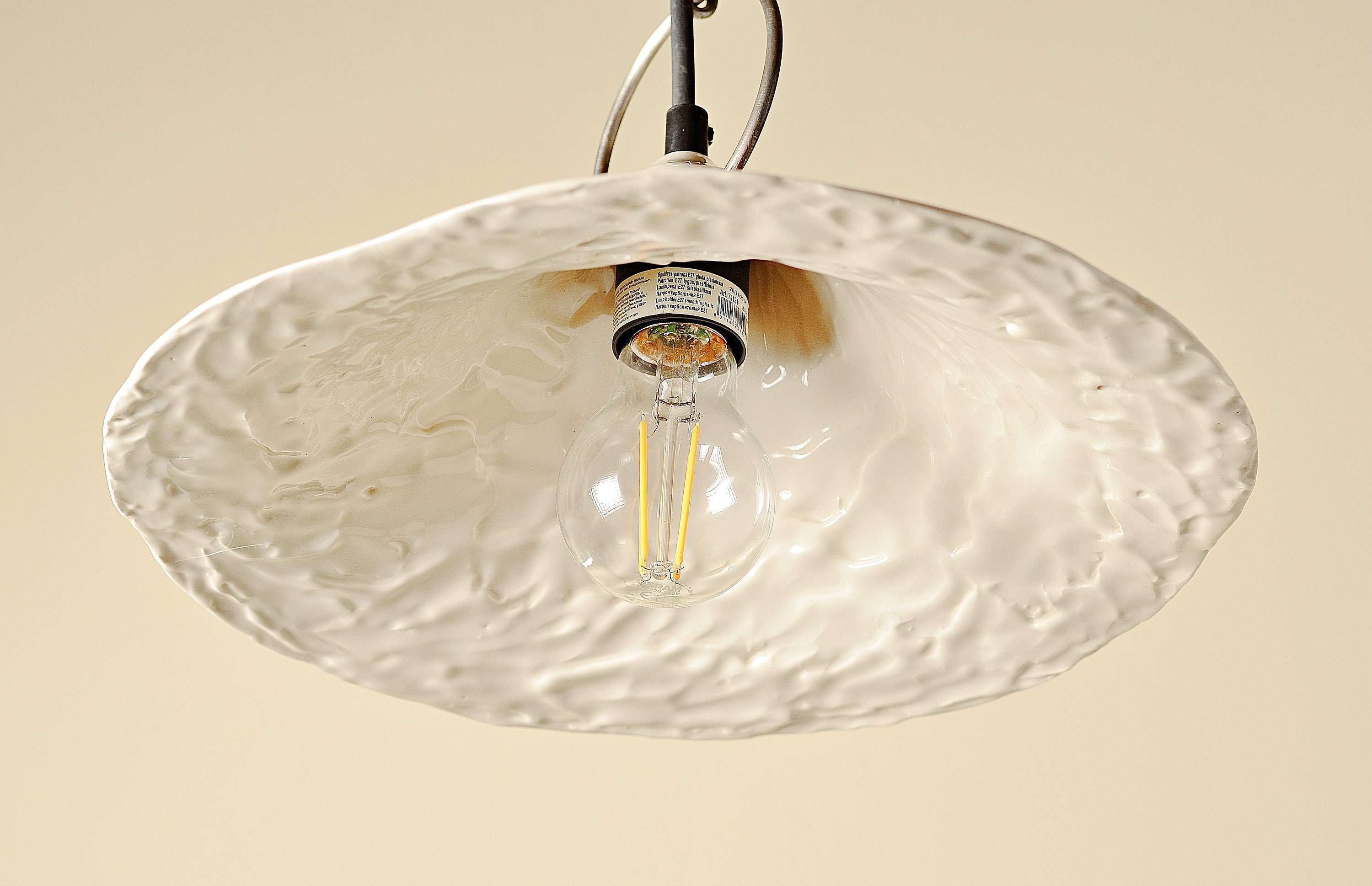 Ceramic Lamp Shade Chandelier Hanging Ceiling Light Fixture - Etsy ...