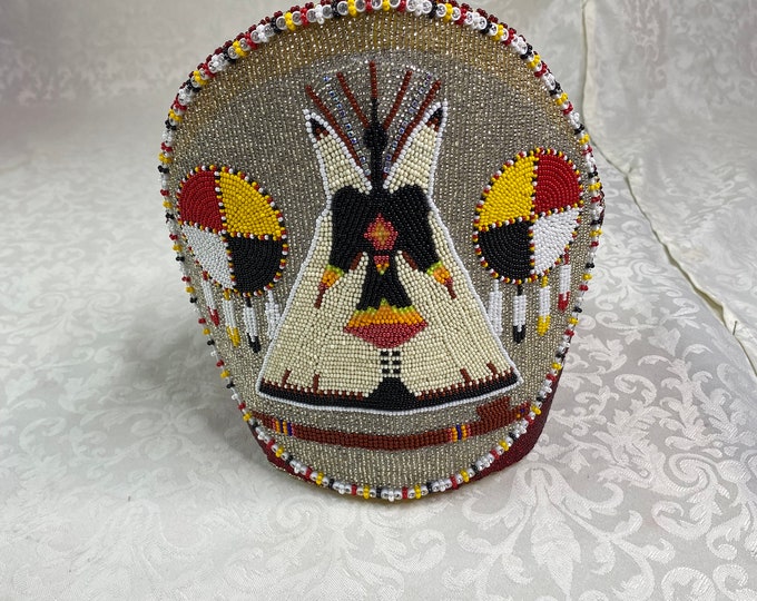 Fully Beaded Traditional Crown - Handmade Native American Powwow ...