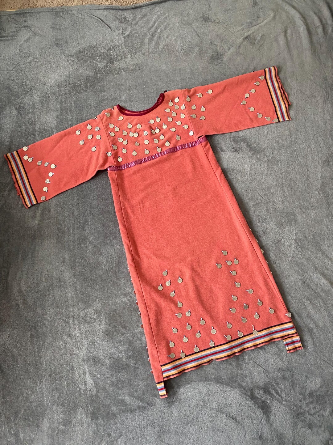Trade Cloth Pink Traditional Dress - Handmade Native American Powwow ...