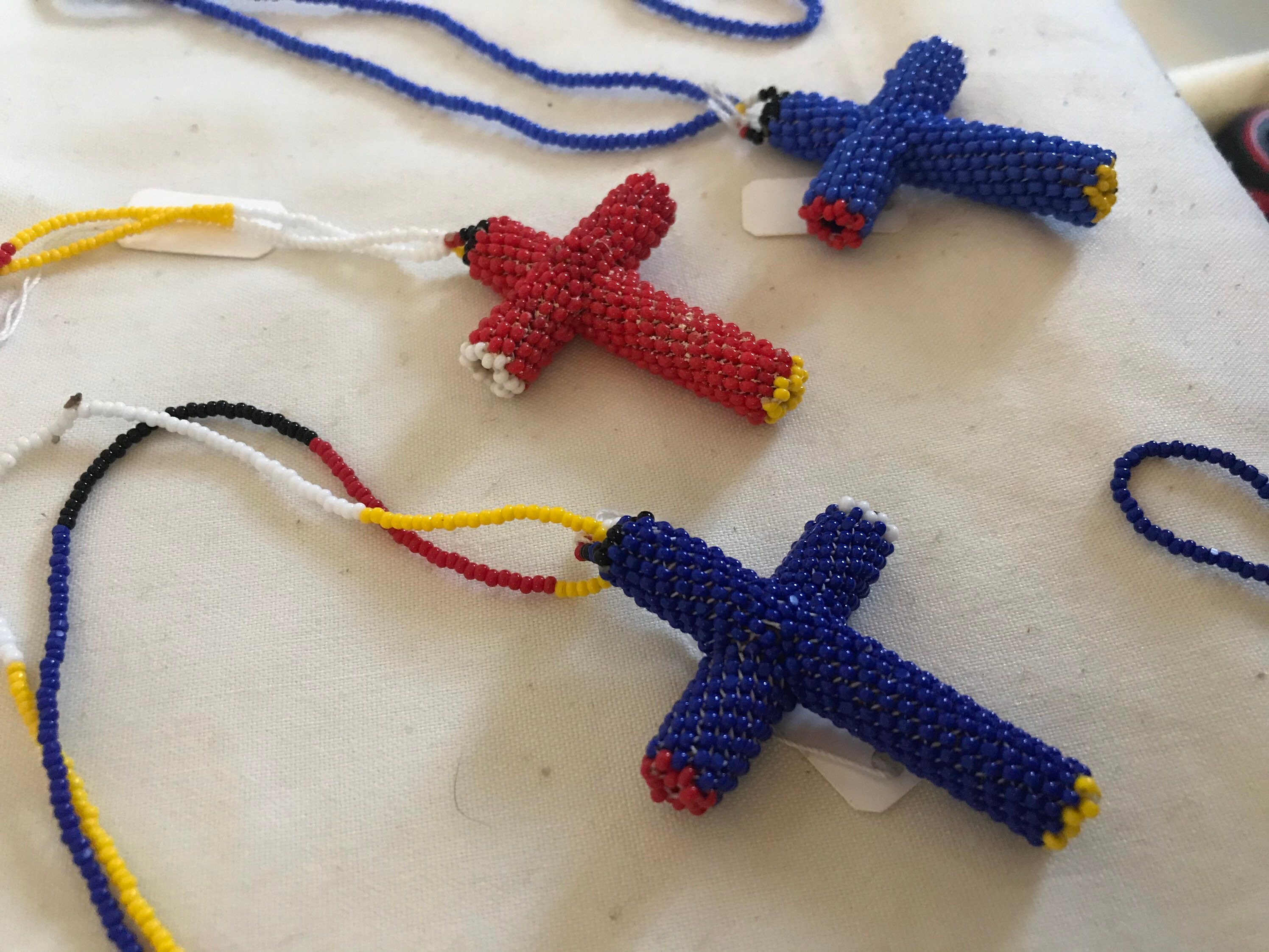 Beaded Cross Necklace Handmade Native American Jewelry | Etsy