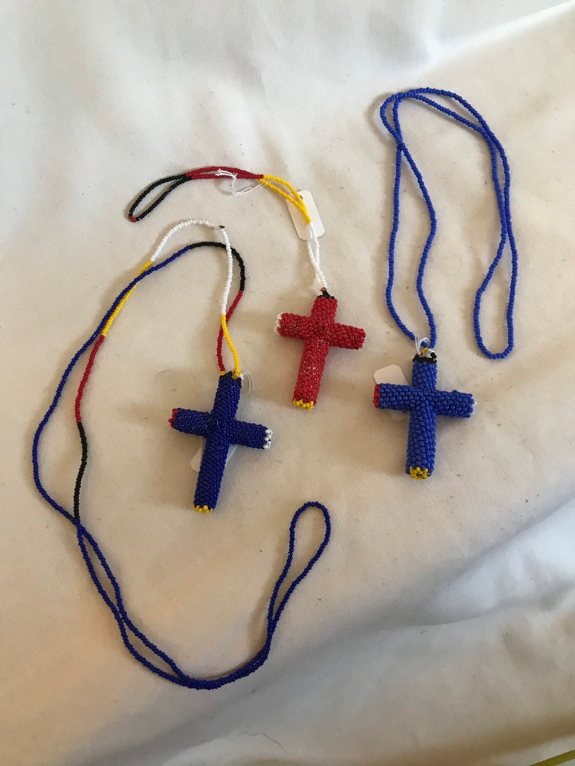 Beaded Cross Necklace Handmade Native American Jewelry | Etsy