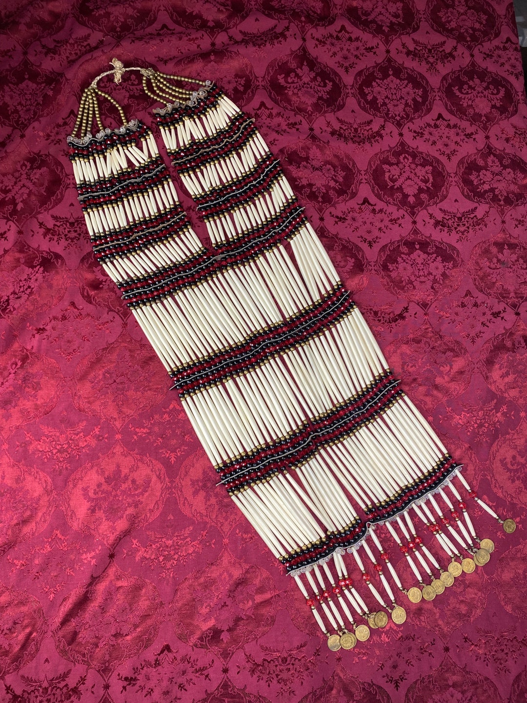 Woman Adult Size Beaded Bone Breastplate Handmade Native American ...