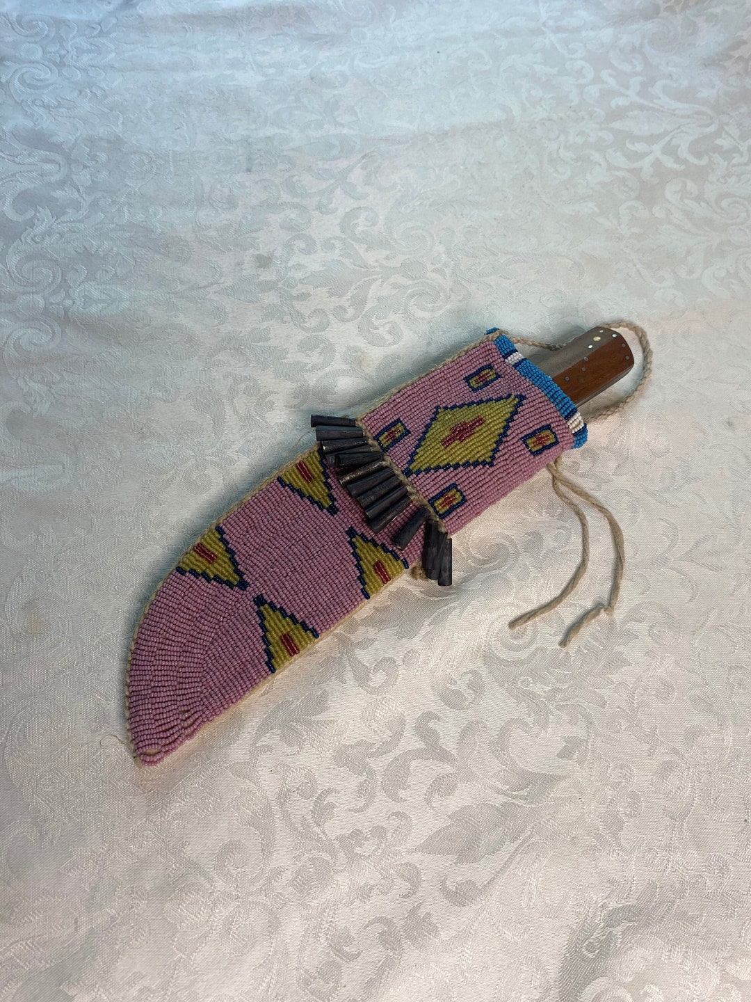 Cheyenne Style Beaded Knife Sheath / Case Handmade Native - Etsy