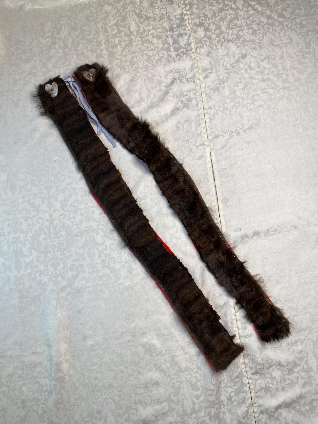 Medium Length Fur Hair Ties Handmade Native American Powwow Regalia - Etsy
