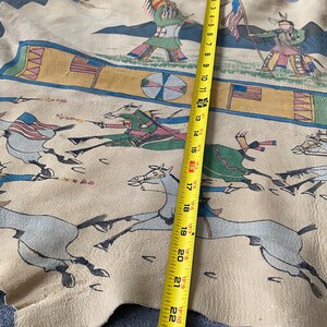 Warriors in Battle Ledger Art Hide Painting by Frank Shortey - Native ...