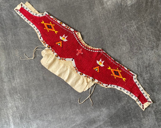 Fully Beaded Leather Traditional Dress Top - Handmade Native American ...