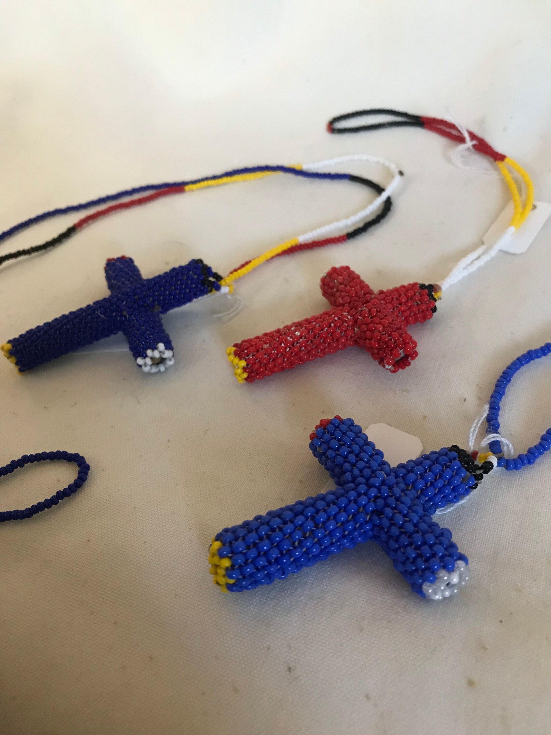 Beaded Cross Necklace Handmade Native American Jewelry | Etsy