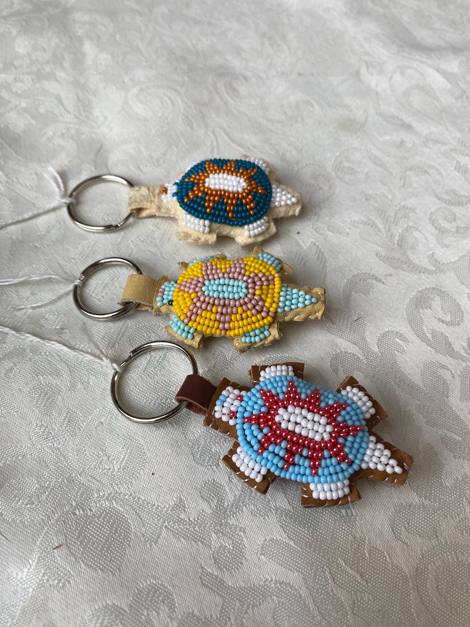 Beaded Turtle Keychain - Handmade Native American Art - Etsy