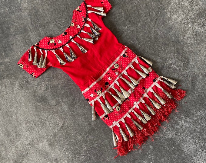 Minnie Mouse Red Toddler Jingle Dress - Handmade Native American Powwow ...