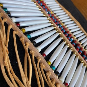 Men’s Beaded Bone Breastplate - Handmade Native American Powwow Regalia ...