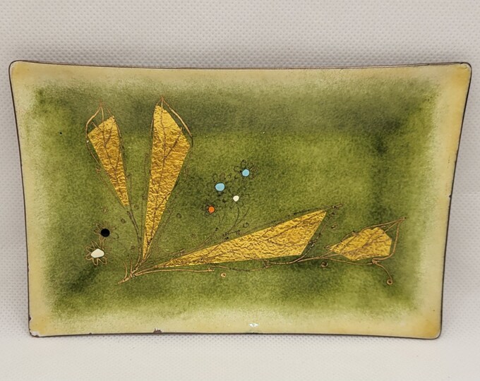 Vintage 1960s Copper Enamel Tray Mid Century Signed Gerte Hacker ...
