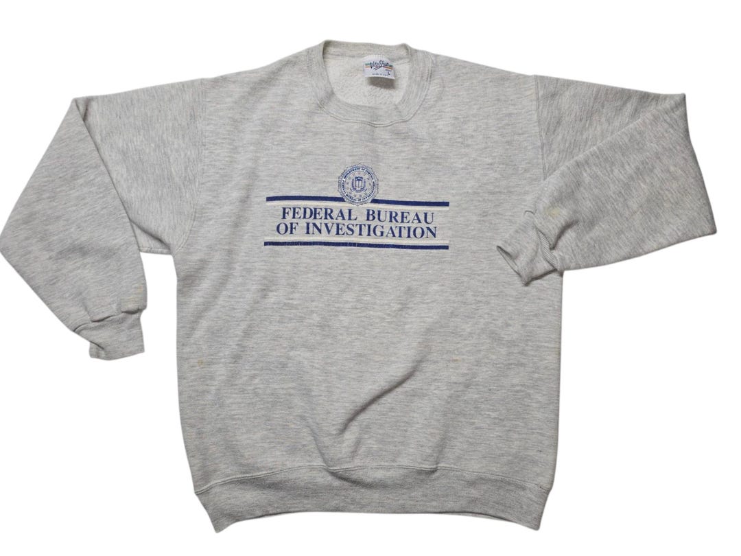 Vintage 1990s FBI Sweatshirt Velva Sheen Federal Burea of ...