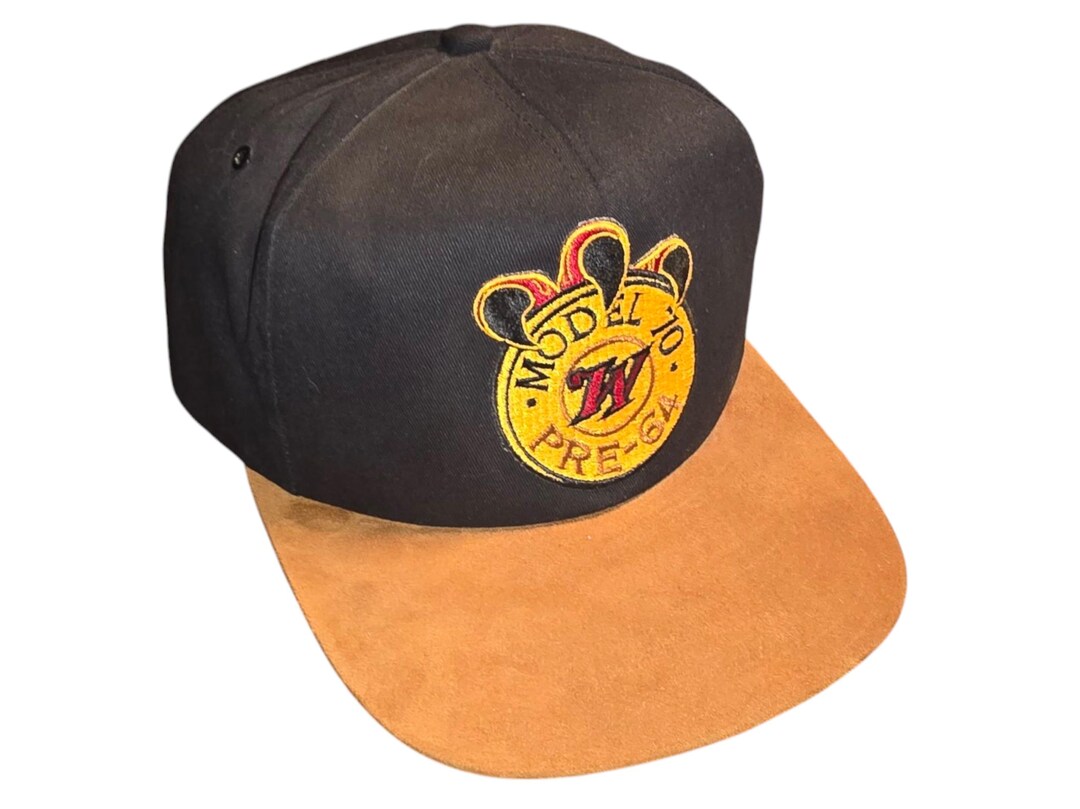 Vintage 1990s Winchester Model 70 Snapback Hat Suede Brim Adjustable ...