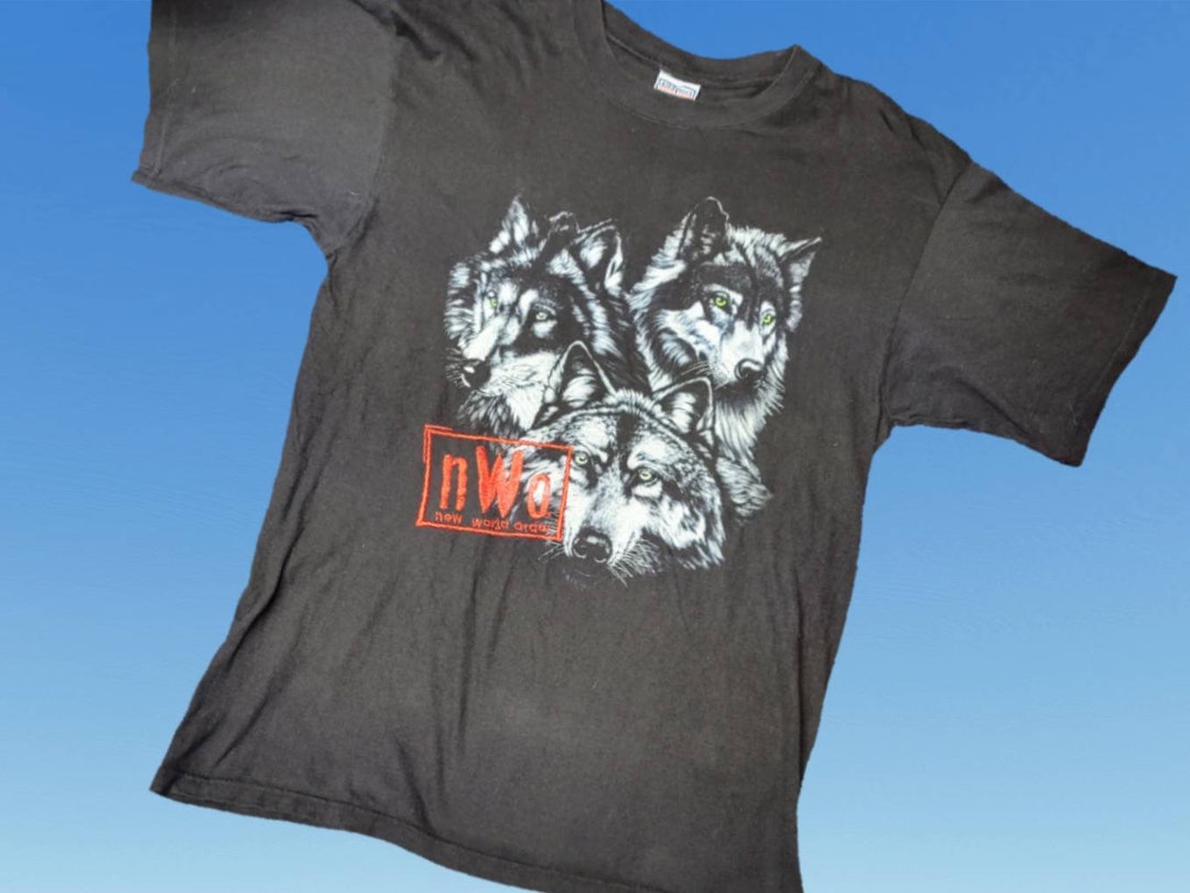 Vintage 1990s All Sport Nwo Tshirt WCW Pro Wrestling Wolfpack Graphic ...