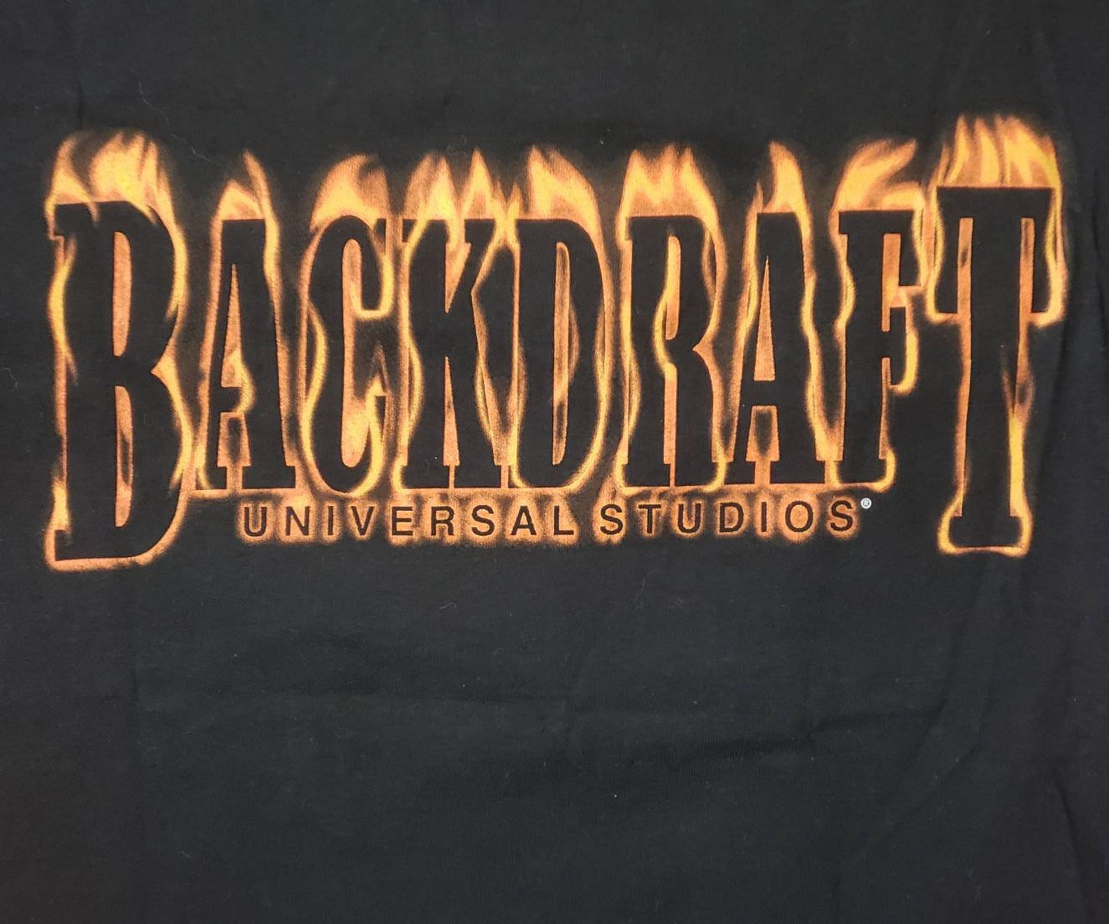 Vintage NWT 1990s Universal Studios Backdraft Tshirt Movie Graphic ...