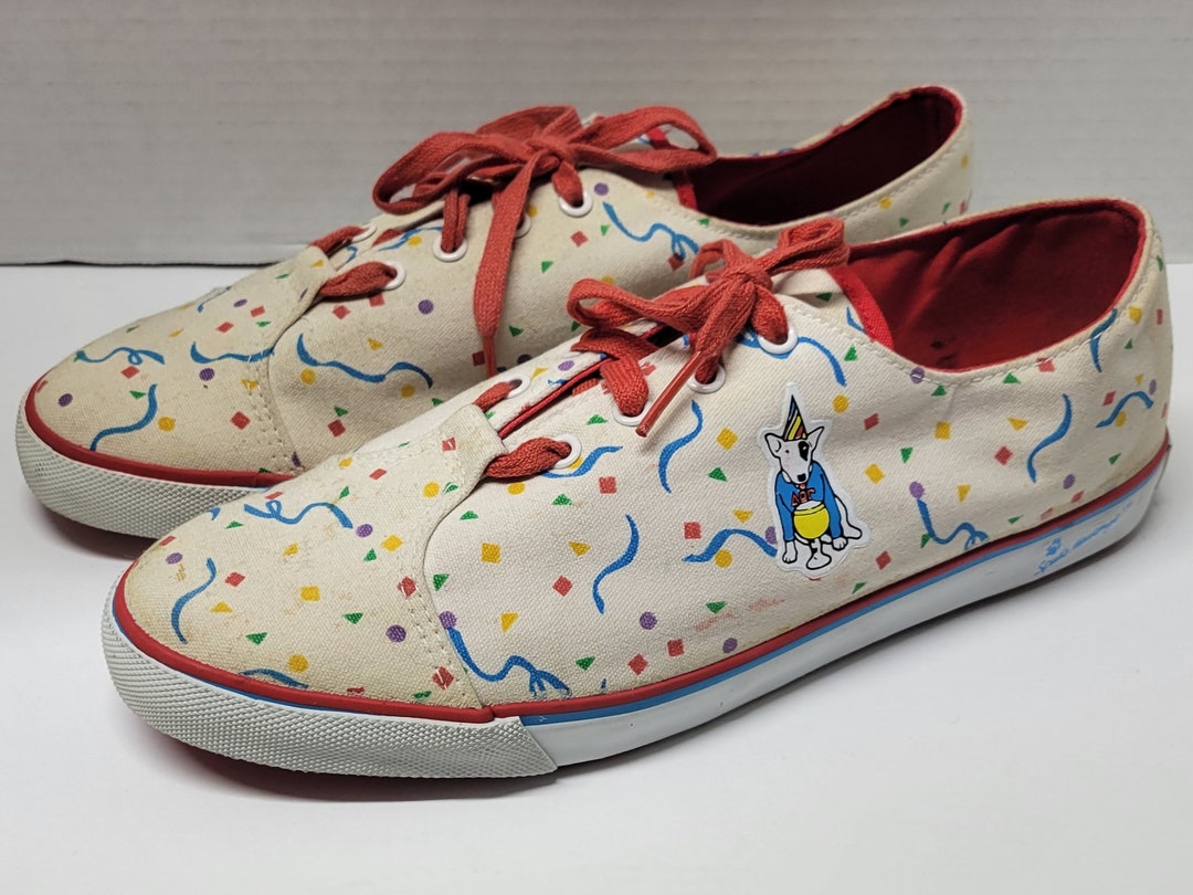 Vintage 1980s Spuds Mackenzie Sneakers Canvas Converse Style Bud Light ...