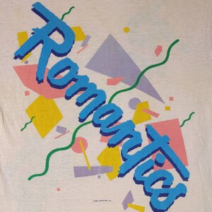 Vintage 1980s the Romantics Tshirt Single Stitch Double Sided Graphic ...