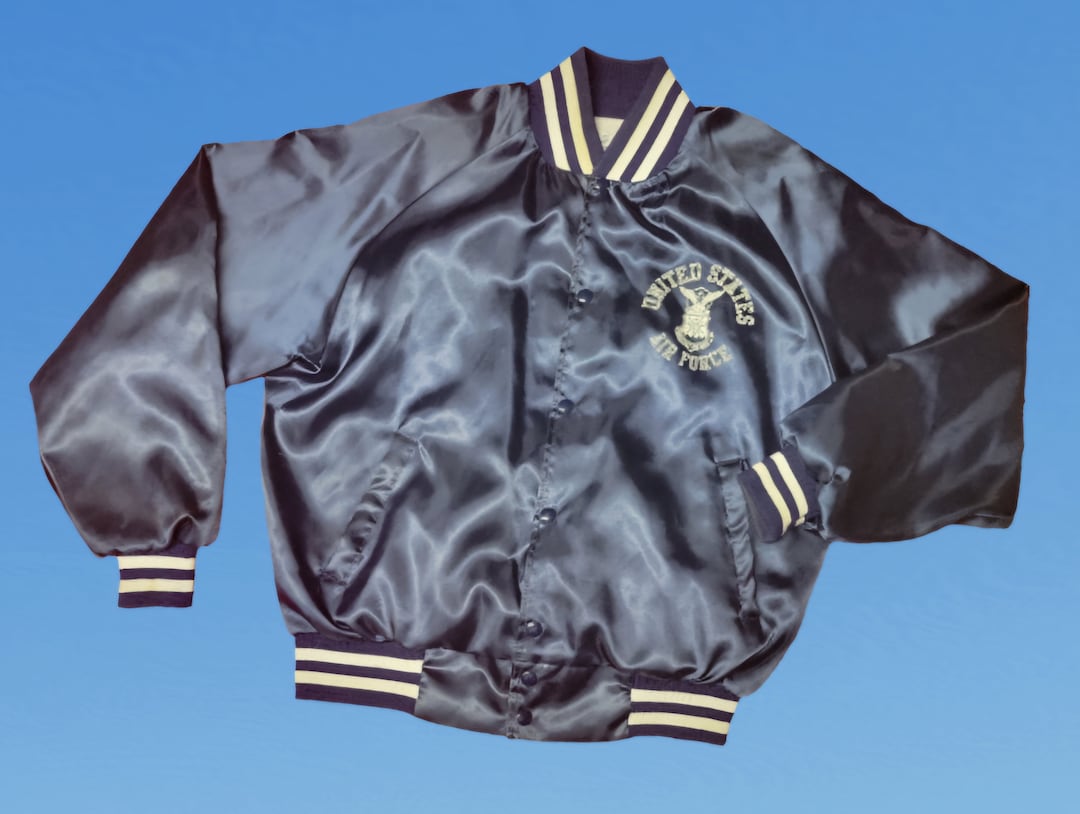 Vintage 1980s Artex USAF Satin Jacket United States Air Force Military ...