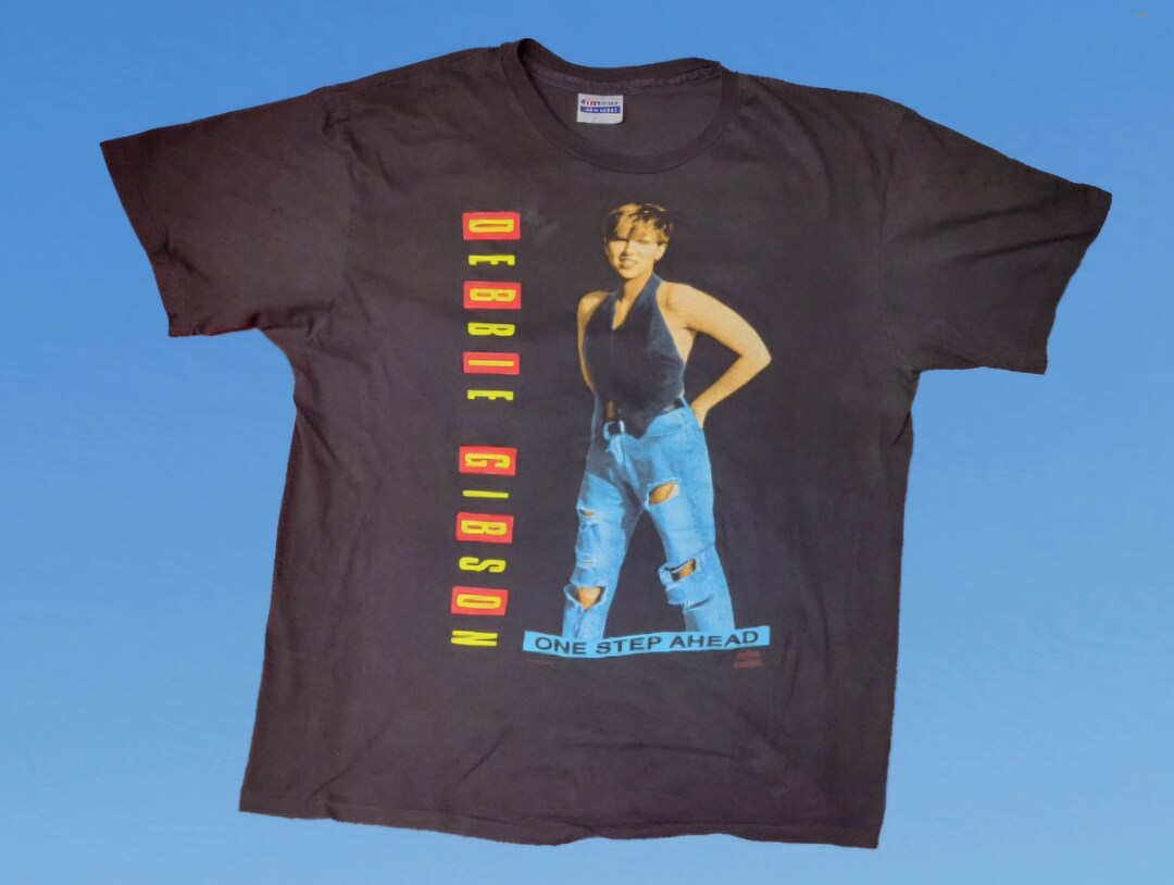 Vintage 1990s Debbie Gibson Tshirt One Step Ahead Tour Concert Band Tee ...