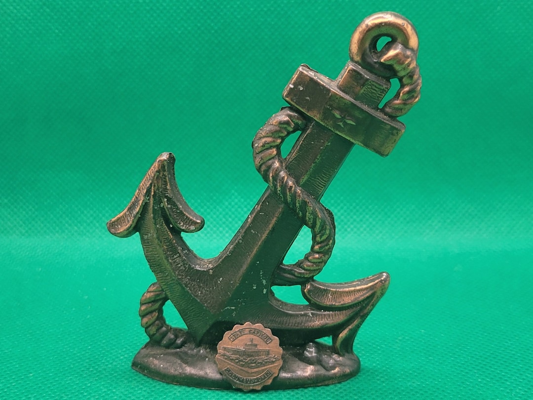 Antique 1930s Brass Anchor Paperweight Columbus OH State Capital ...
