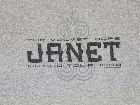 Vintage 1990s Jensen Janet Jackson Crop Top Ringer Ts… - Gem