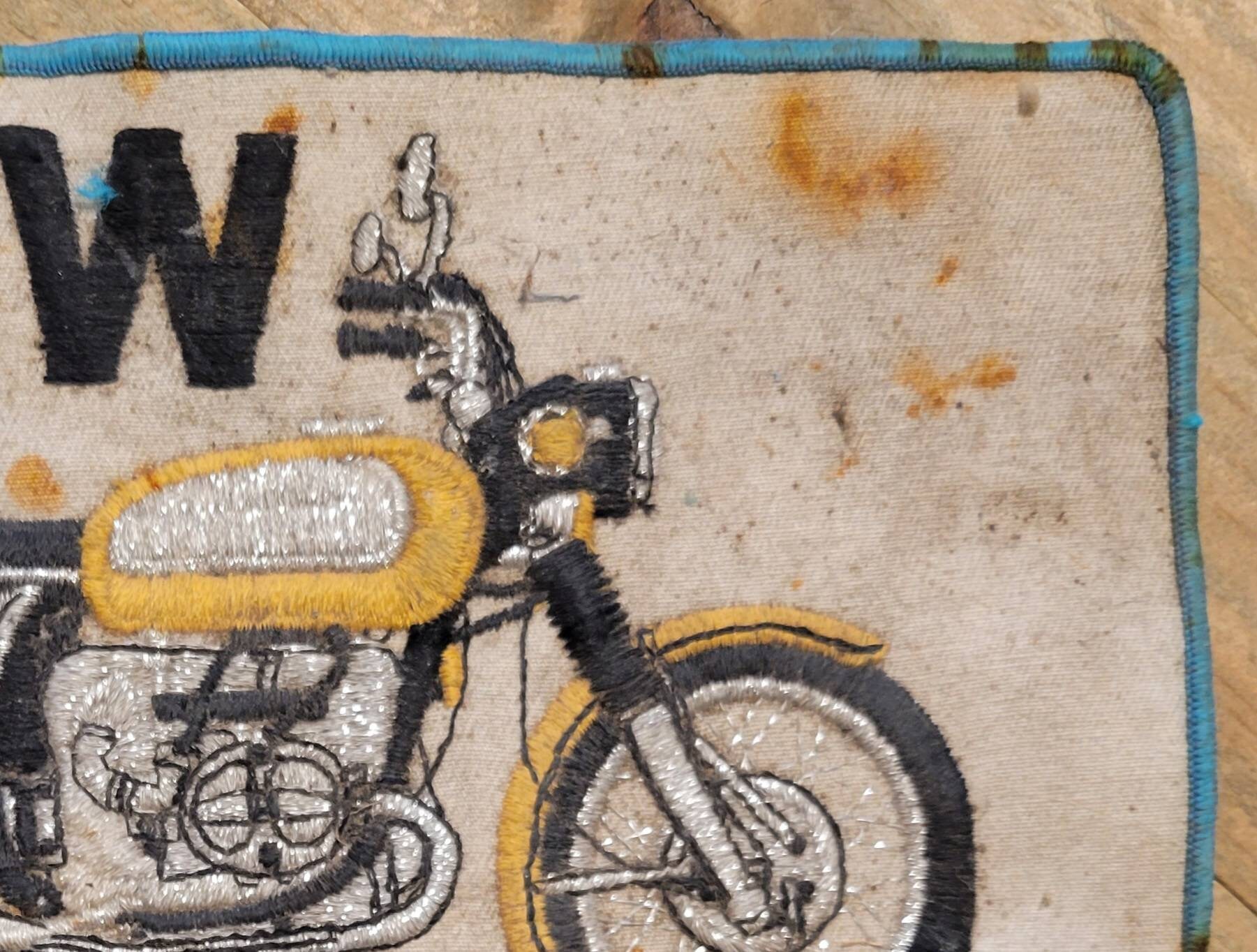 Vintage 1970s Distressed BMW Motorcycle Back Patch 8.5 X - Etsy
