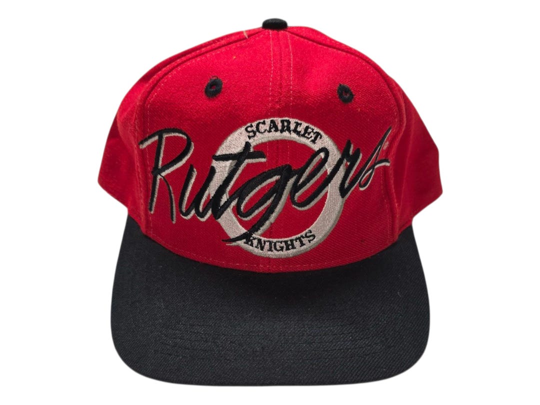 Vintage 1990s the Game Rutgers University Snapback Hat Scarlet Knights ...